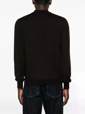 GRAN SASSO Quarter-zip Fine-knit Sweater - Brown