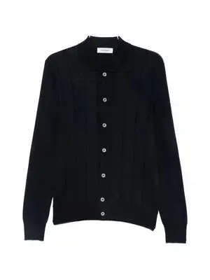GRAN SASSO Ribbed-knit Cardigan - Blue