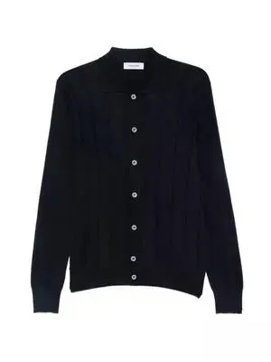 GRAN SASSO Ribbed-knit Cardigan - Blue