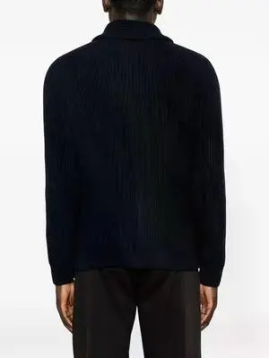 GRAN SASSO Double-breasted Ribbed-knit Cardigan