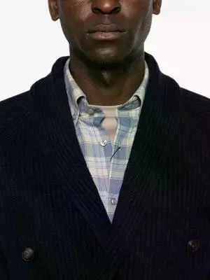 GRAN SASSO Double-breasted Ribbed-knit Cardigan