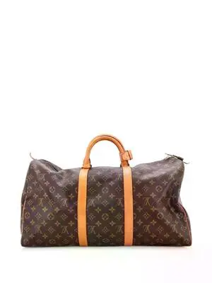 LOUIS VUITTON Monogram Canvas Keepall 50 Travel Bag - Brown