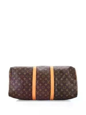 LOUIS VUITTON Monogram Canvas Keepall 50 Travel Bag - Brown