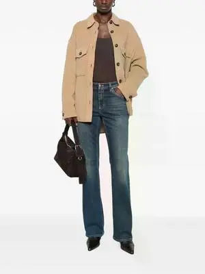 Closed Ribbed-knit Tank Top - Brown