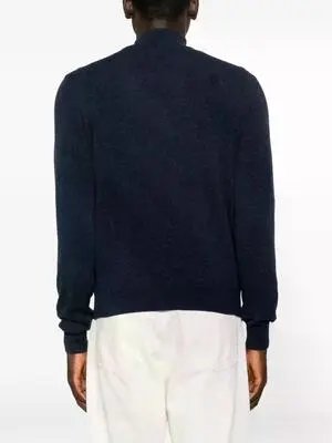 GRAN SASSO Quarter-zip Knitted Sweater - Blue