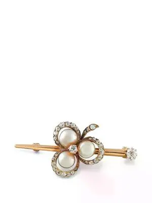 LB EXCLUSIVE Pearl And Diamond Brooch