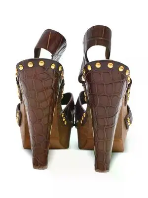 Miu Miu Croc-embossed Clog Sandals