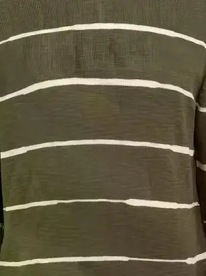 Guess Linen-blend Striped Sweater - Green