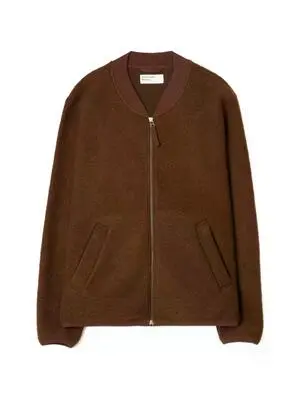 Universal Works Zip-up Wool-blend Bomber Jacket - Brown