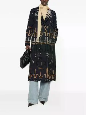 FORTE_FORTE Embroidered Jacquard Coat