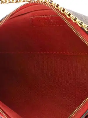 LOUIS VUITTON Pallas Monogram Canvas With Leather Clutch Bag - Red