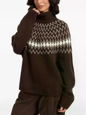 Chinti & Parker Fair Isle Intarsia Knit Roll-neck Sweater