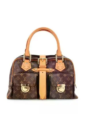LOUIS VUITTON Manhattan Handbag Monogram Canvas Gm Satchel