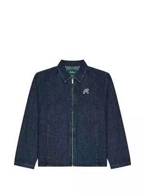 MALBON Foreman Pinstriped Denim Jacket