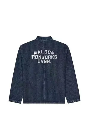 MALBON Foreman Pinstriped Denim Jacket