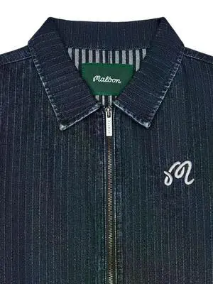 MALBON Foreman Pinstriped Denim Jacket