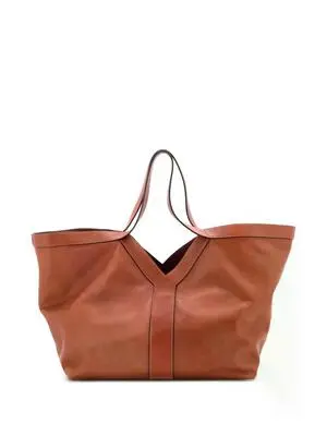 Saint Laurent Leather Medium Tote Bag - Brown