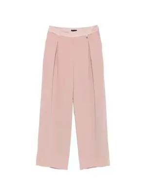 Liu Jo Pleated Satin-trim Trousers