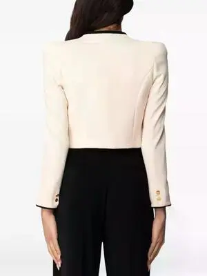 Elisabetta Franchi Contrast-trim Cropped Blazer