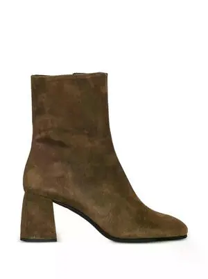 POEVE Thea Suede Block-heel Ankle Boots