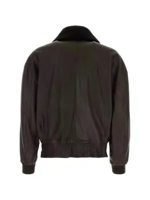 Giorgio Armani Shearling-collar Leather Jacket