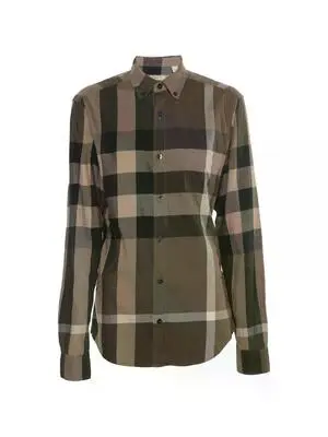 Burberry Checked Long-sleeve Shirt - Neutrals