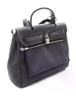 Hermès 2021-2026 Toile Herbag Zip 31 Satchel - Black
