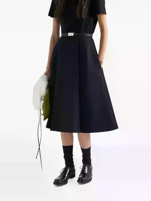 Prada Embroidered Natté-fabric Dress
