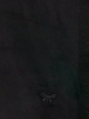 Max Mara Butterfly-embroidered Frayed Scarf