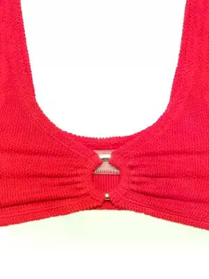 Hunza G Julia Crinkle-effect Bikini - Red