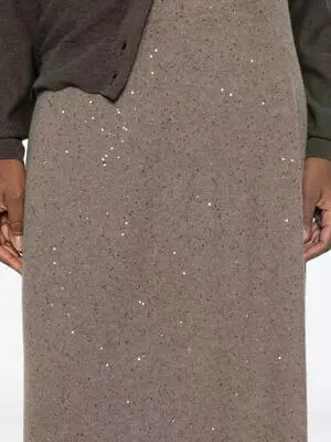 Antonelli Firenze Sequin-embellished Knitted Maxi Skirt