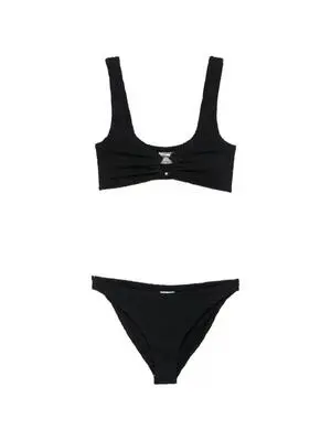 Hunza G Julia Crinkle-effect Ring-detail Bikini - Black