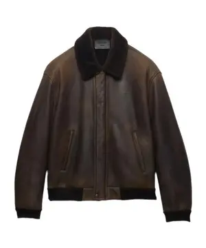 Prada Leather Bomber Jacket