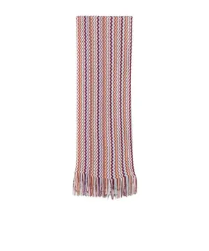 Missoni Zig-zag Pattern Fringed Scarf