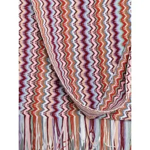 Missoni Zig-zag Pattern Fringed Scarf