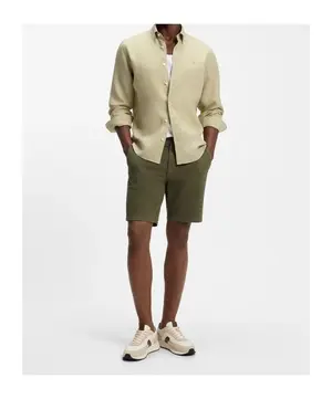 Hugo Boss Modern-fit Shorts In Stretch Cotton