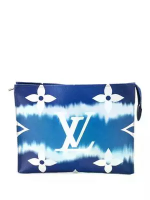 LOUIS VUITTON Toiletry Pouch Limited Edition Escale Monogram Giant 26 Clutch Bag - Blue