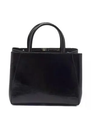 Fendi 2014 Small 2jours Patent Leather Tote Bag - Black