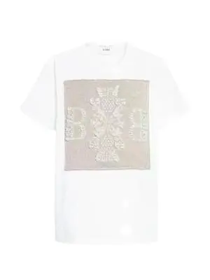 BARRIE Logo-patch Cashmere T-shirt - White