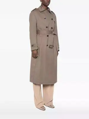 Tagliatore Double-breasted Belted Coat