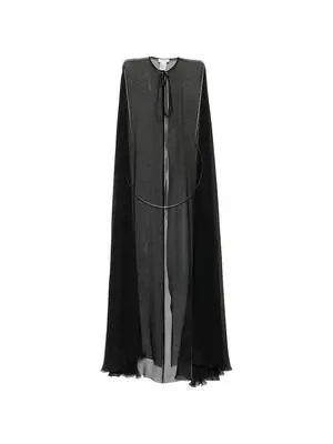 Zuhair Murad Silk Chiffon Cape - Black