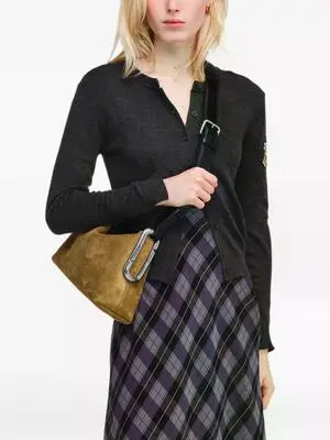 Marc Jacobs Scene Medium Shoulder Bag In Suede - Neutrals