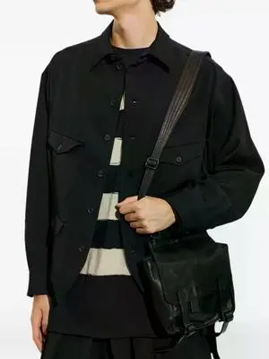 Yohji Yamamoto Buckle-detail Leather Shoulder Bag