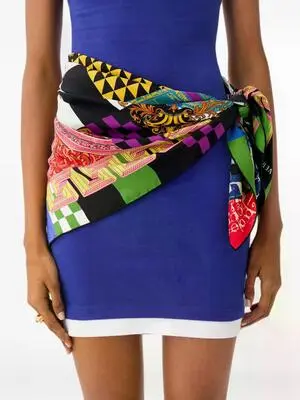 Versace Printed Silk Twill Scarf 90 Cm