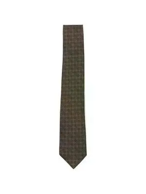 FERRAGAMO Geometric-pattern Tie - Brown
