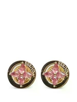 Guess Crystal-embellished Floral Earrings - Gold