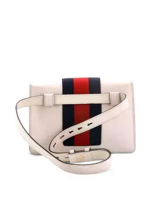 Gucci Sylvie Leather Shoulder Bag - White