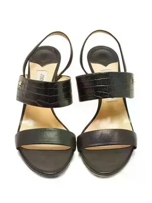 JIMMY CHOO Salise Crocodile-effect Sandals