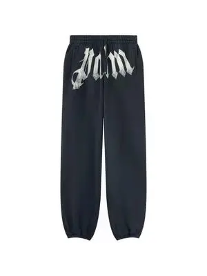Palm Angels Big Waist Logo Sweatpants - Black