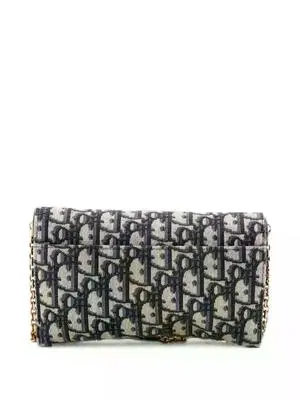 Dior Saddle Chain Wallet Oblique Canvas Crossbody Bag